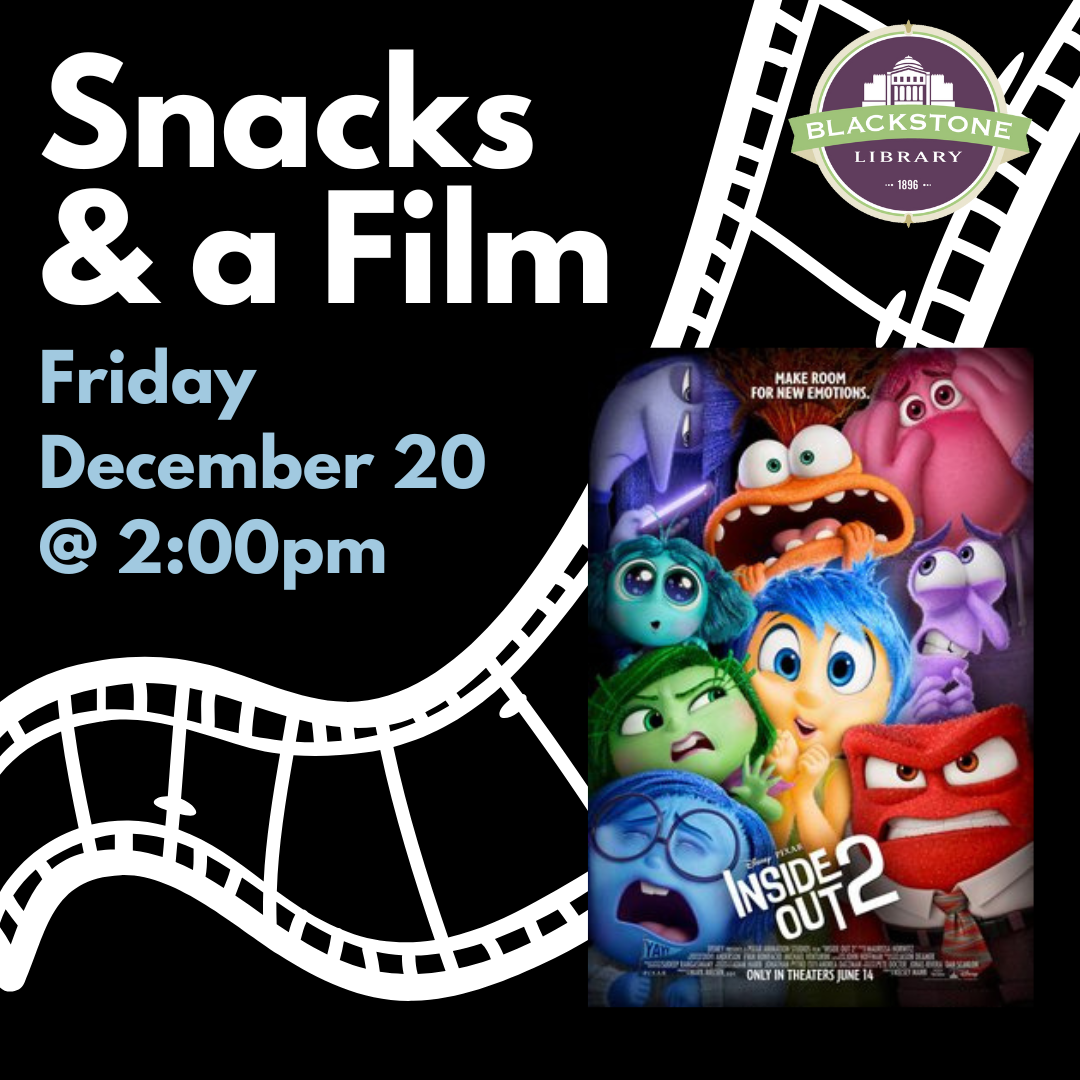 Snacks and a Film: Inside Out 2 (2024) for all ages | Blackstone Library